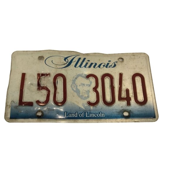 Illinois | Wall Decor | Illinois Collectible License Plate Red White ...